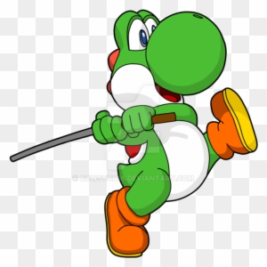 [yoshi] Sword Time By Bowsych16 - Yoshi With A Sword - Free Transparent ...